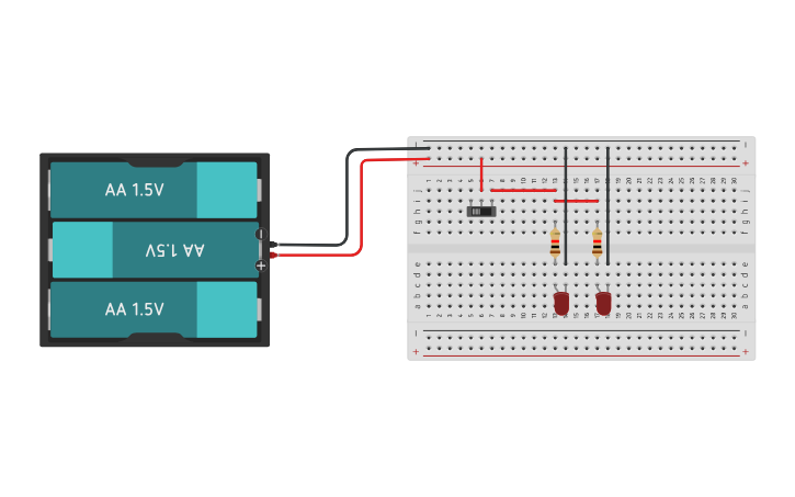 Circuit design circuito en paralelo - Tinkercad