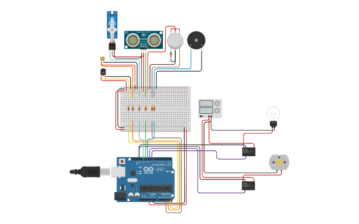 Circuit design Smart Home - Tinkercad