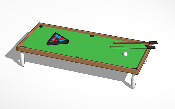 3D design pool table - Tinkercad