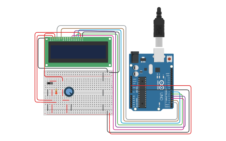 Circuit Design Arduino Lcd Screen Tinkercad