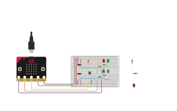 Circuit design DEMO of LED-matrix | Tinkercad