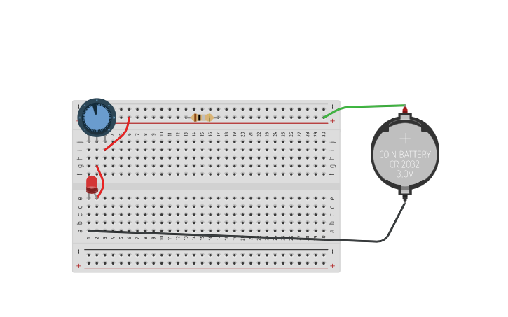 Circuit design Exercício 7 - LED - Tinkercad