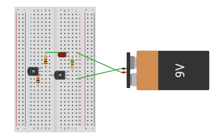 Circuit design (pax92) e con par Darlington. - Tinkercad
