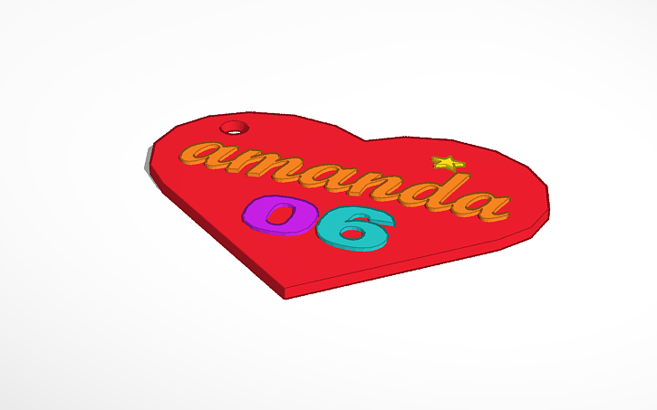 3D design Amanda Bunch Keychain | Tinkercad