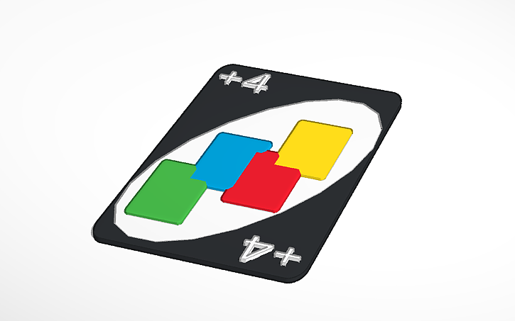 3D design Uno +4 Card - Tinkercad