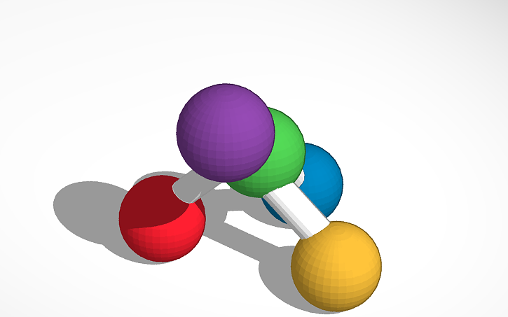 3D design molecule - Tinkercad