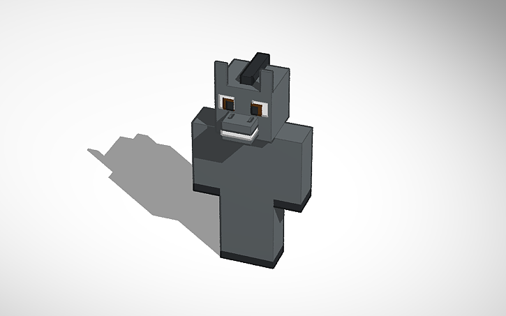 3D design Minecraft Character Horse - Tinkercad