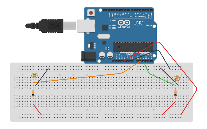 Circuit Design Ldr Y Servomotores Tinkercad