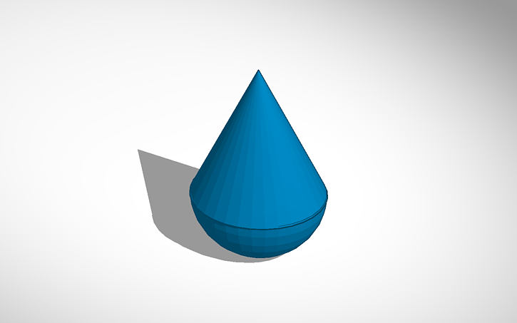 3d Design Water Drop Servingofshape Tinkercad