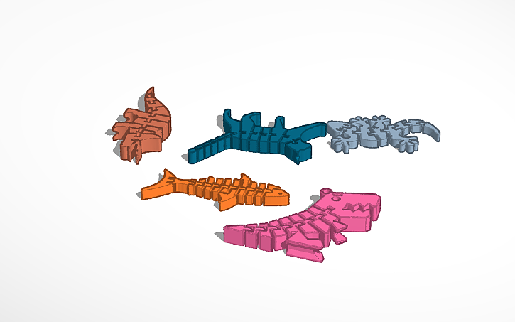3D design Copy of Flexi animals - Tinkercad