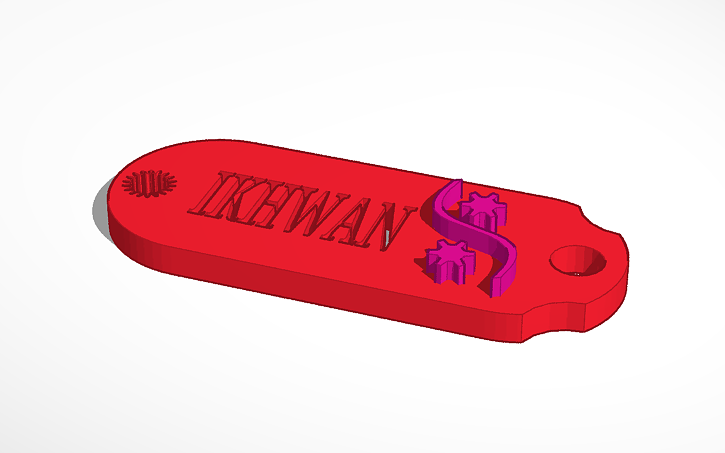 3D design IKHWAN KEYCHAIN 3DUCATION | Tinkercad