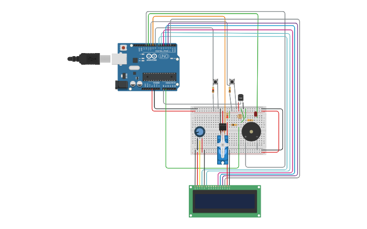 Circuit design Copy of Smart Garage project - Tinkercad