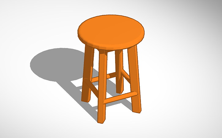 3D design Stool - Tinkercad