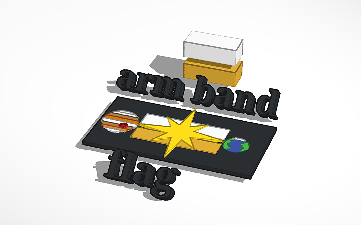 3D design arm band and new flag | Tinkercad