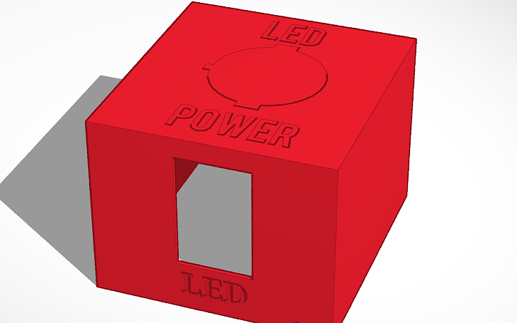 3D design Led Power Switch - Tinkercad