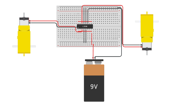 Circuit Design Motor Driver Tinkercad