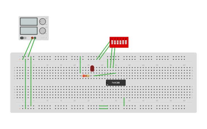 Circuit design 7408(fonction et) circuit - Tinkercad