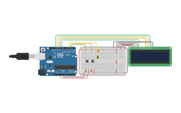 Circuit design Interrupts Example 2 - Tinkercad Circuit design Interrupts Example 2 - Tinkercad