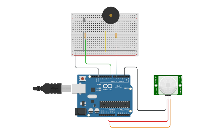Circuit design Lab 13-2 RIP with Buzzer | Tinkercad