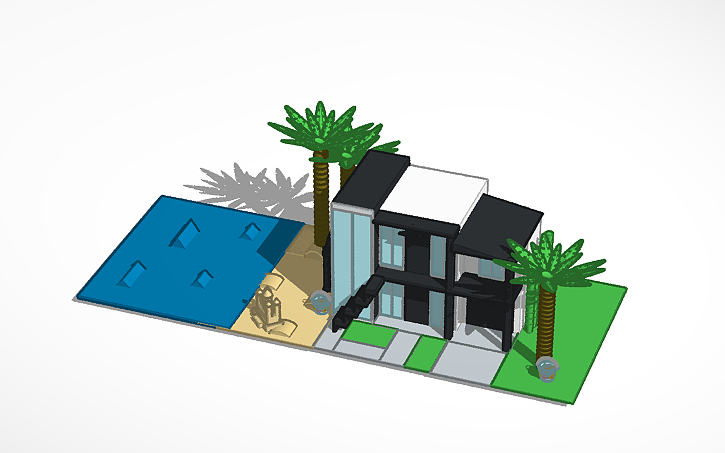 3D design Modern-Industrial Beach Home - Tinkercad
