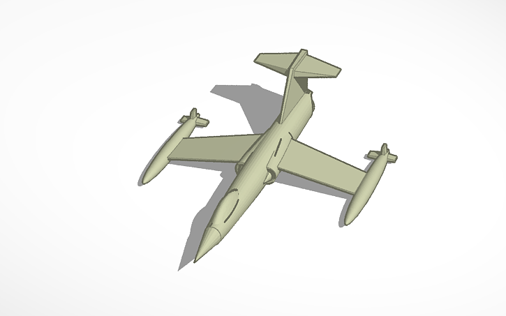 3D design F-104(Only Aircraft) - Tinkercad