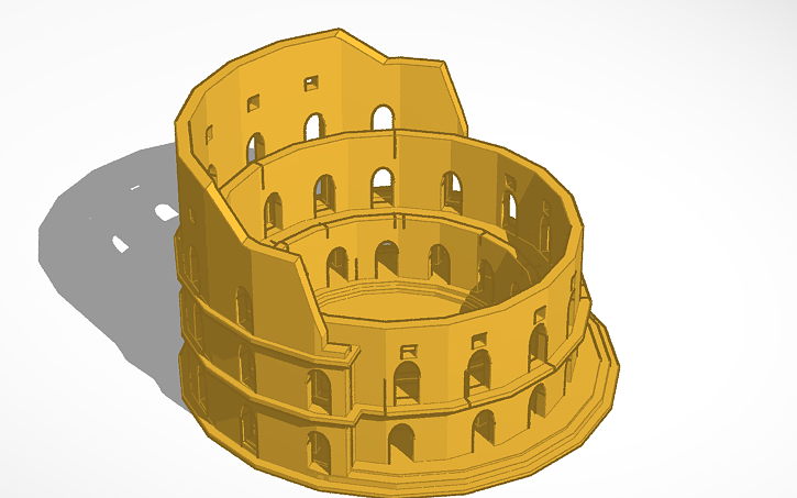 3D design Coliseo Romano - Tinkercad
