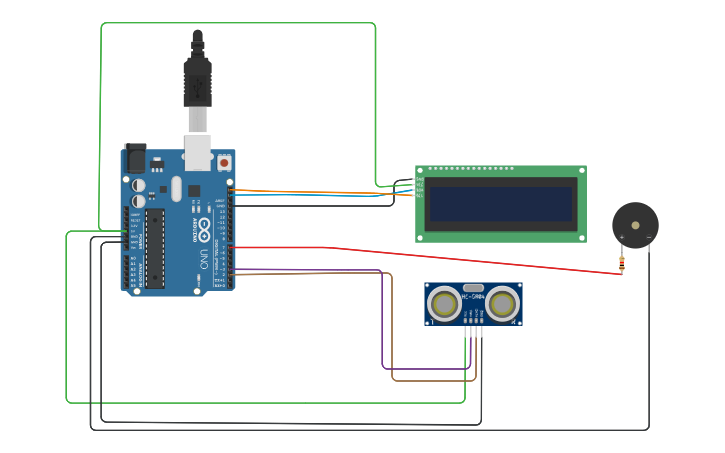 Circuit design practical 5 DISTANCE - Tinkercad