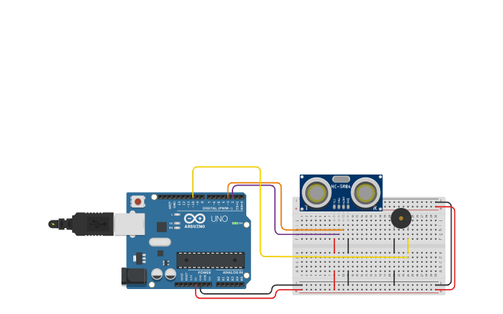 Circuit design Sensor de Ré - Tinkercad
