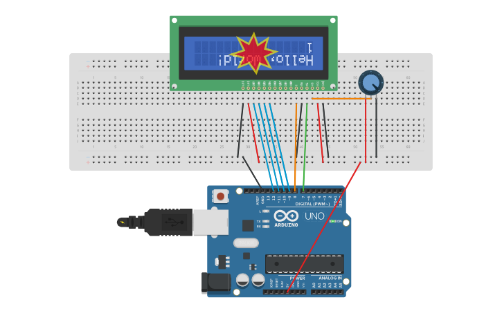 Circuit Design Lcd Display Tinkercad