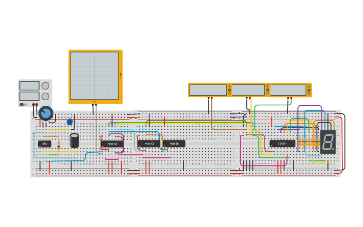 Circuit Design Mod 5 Asynchronous Counter Tinkercad
