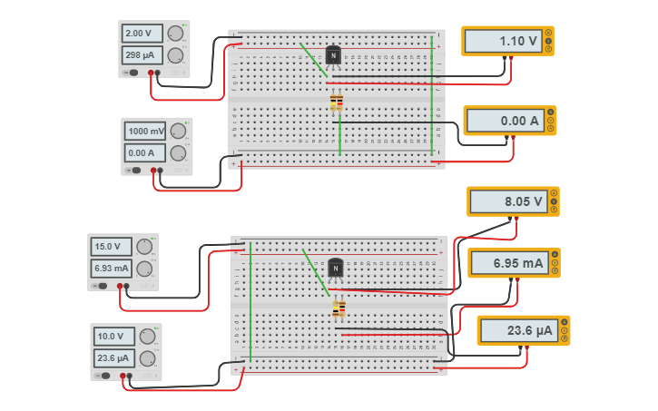 Circuit design Common Collector (Input and Output Characteristics ...