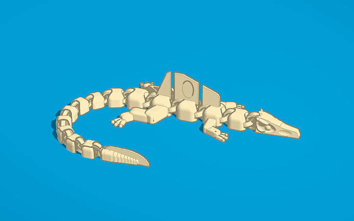 3D design Articulated Spinosaurus - Tinkercad