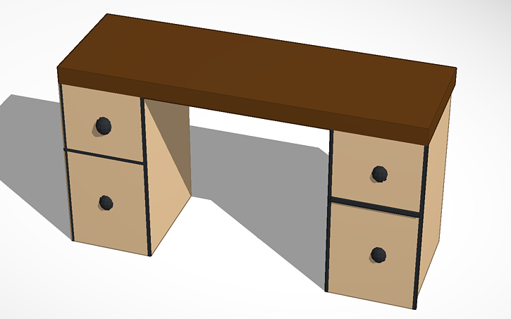 3D design Desk - Tinkercad