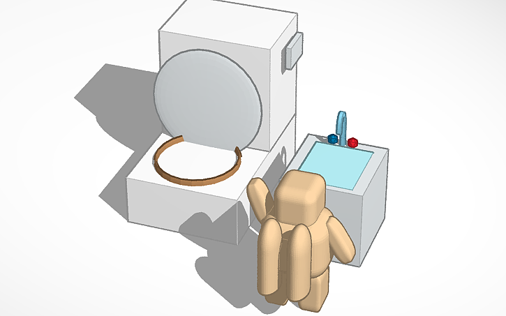 3D design Bathroom - Tinkercad
