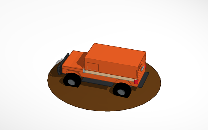 3D design offroading orange HUMMER - Tinkercad