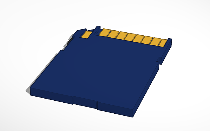 3D design SD card - Tinkercad