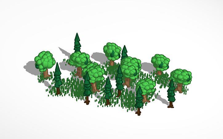 3D design forest - Tinkercad