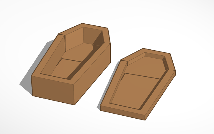 3D design coffin - Tinkercad