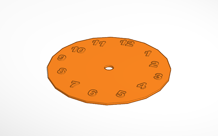 3D design Clock Face Final - Tinkercad