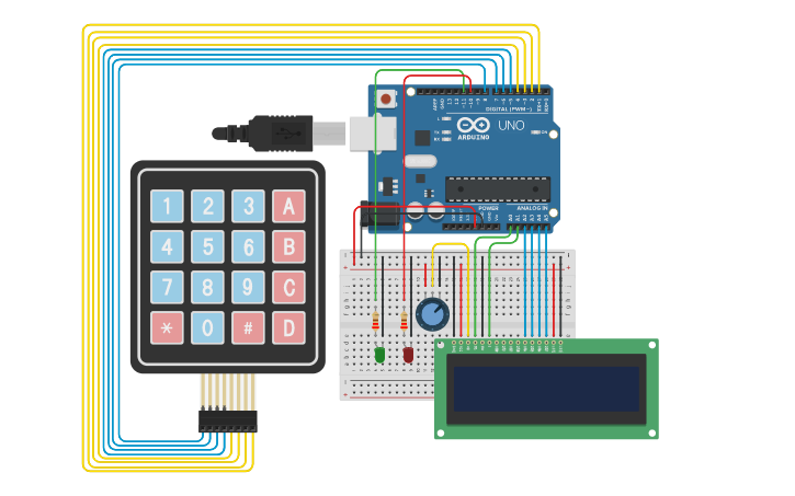 Circuit Design Electronic Door Lock Tinkercad