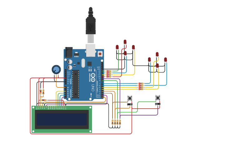 Circuit design EX7 - BIPOLAR / UNIPOLAR - Tinkercad