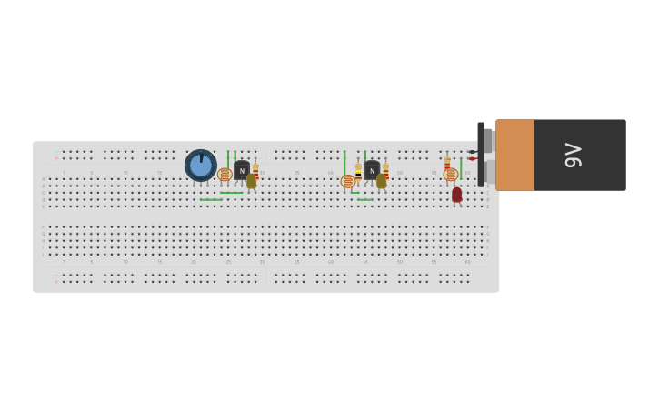 Circuit design LDR - Tinkercad