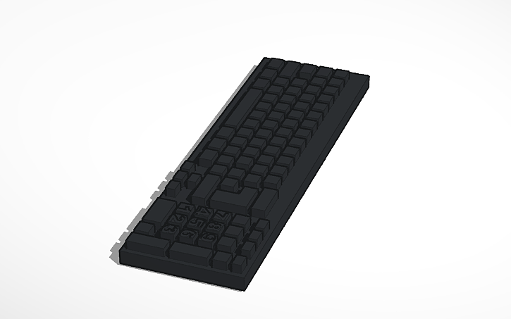 3D design keyboard - Tinkercad