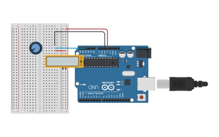 Circuit design potensiometer 1 | Tinkercad