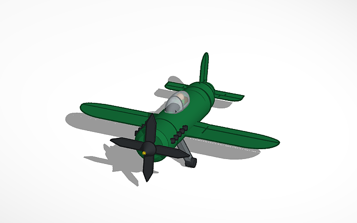 3D design Propeller Aircraft - Tinkercad