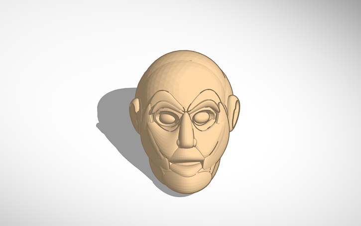 3D design Miniature Head - Tinkercad