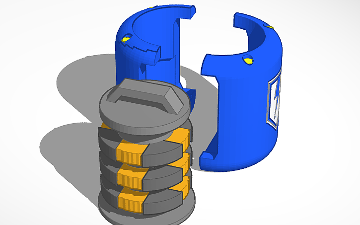 3D design shield cell - Tinkercad