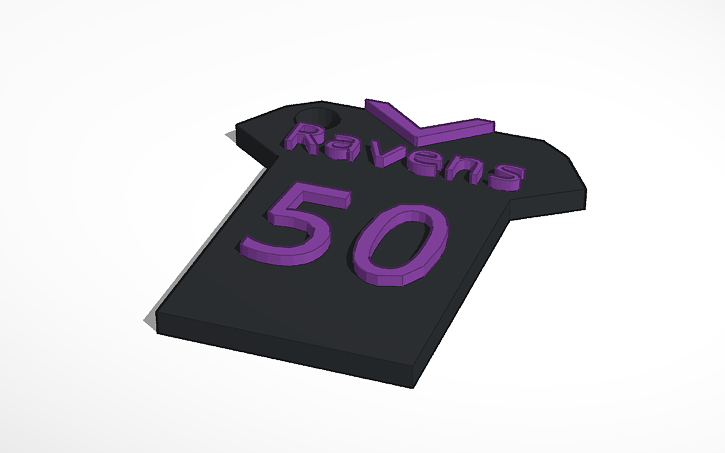 3D design Football Jersey keychain - Tinkercad