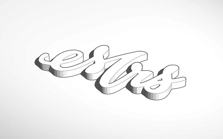 3D design Script Mrs - Tinkercad