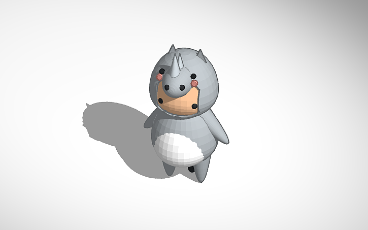 3D design chibi Rhino(plese give me likes) - Tinkercad
